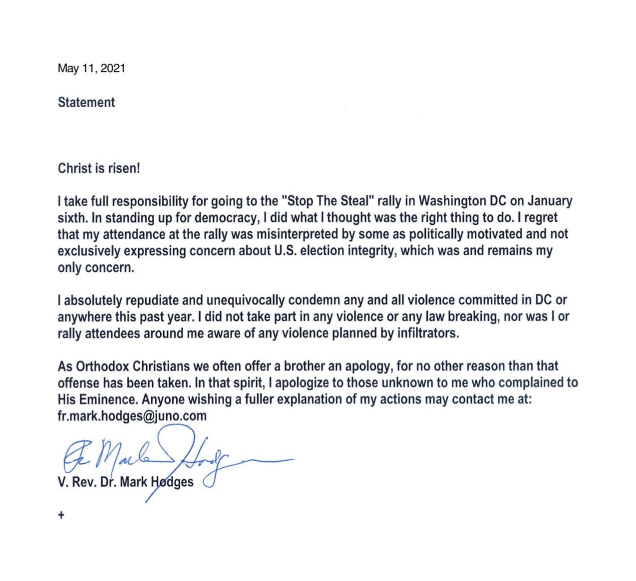 FATHER MARK HODGES “APOLOGIZES” | ORTHODOXY IN DIALOGUE